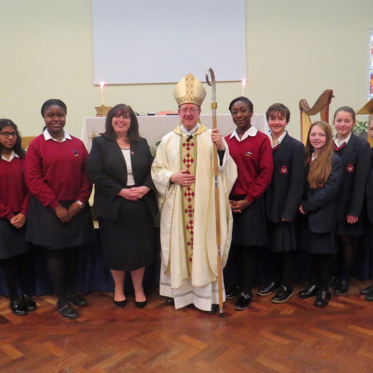 The Sacred Heart Language College - Visit by Bishop john sherrington